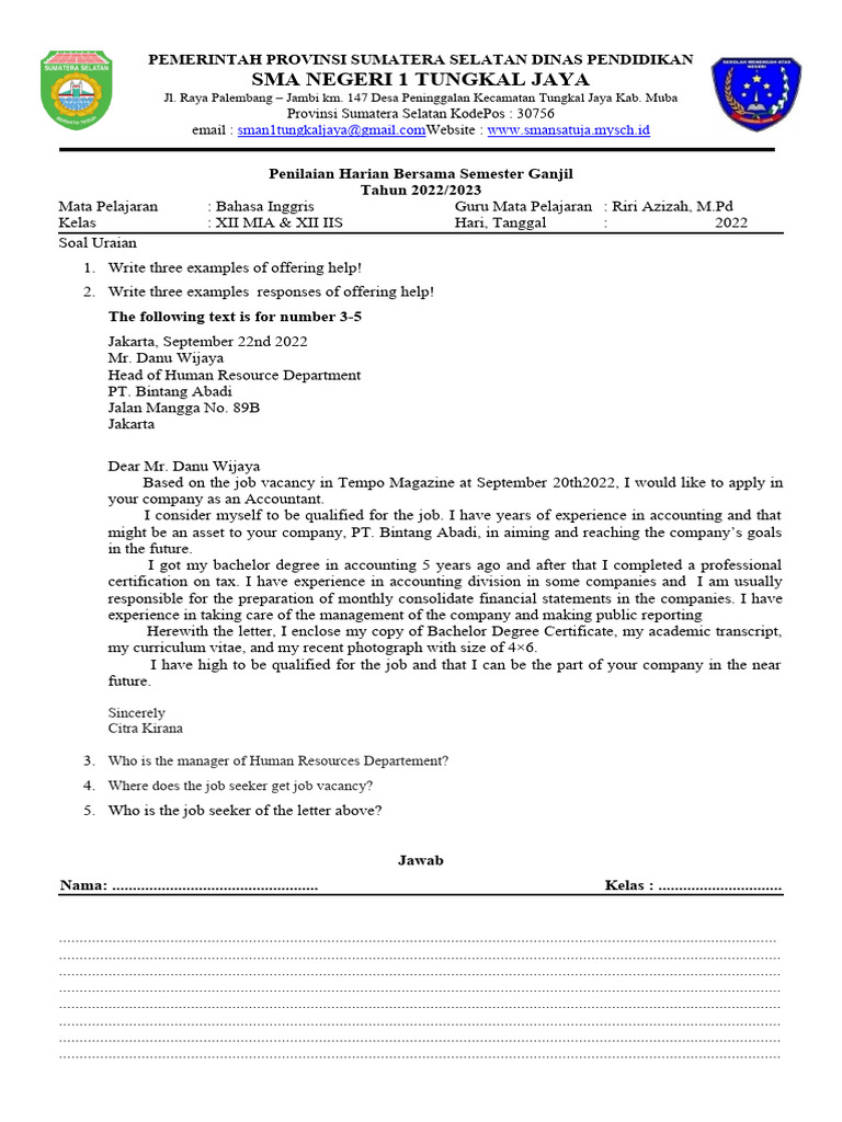 Form Soal UHB | PDF | Accounting