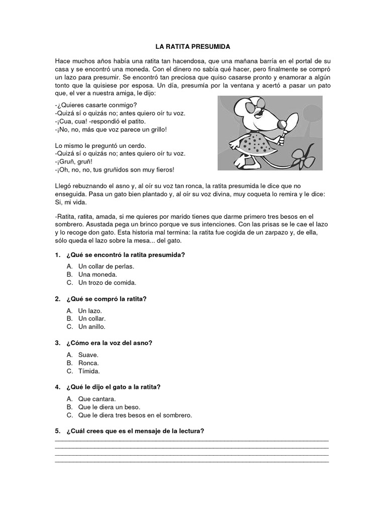 La Ratita Presumida | PDF