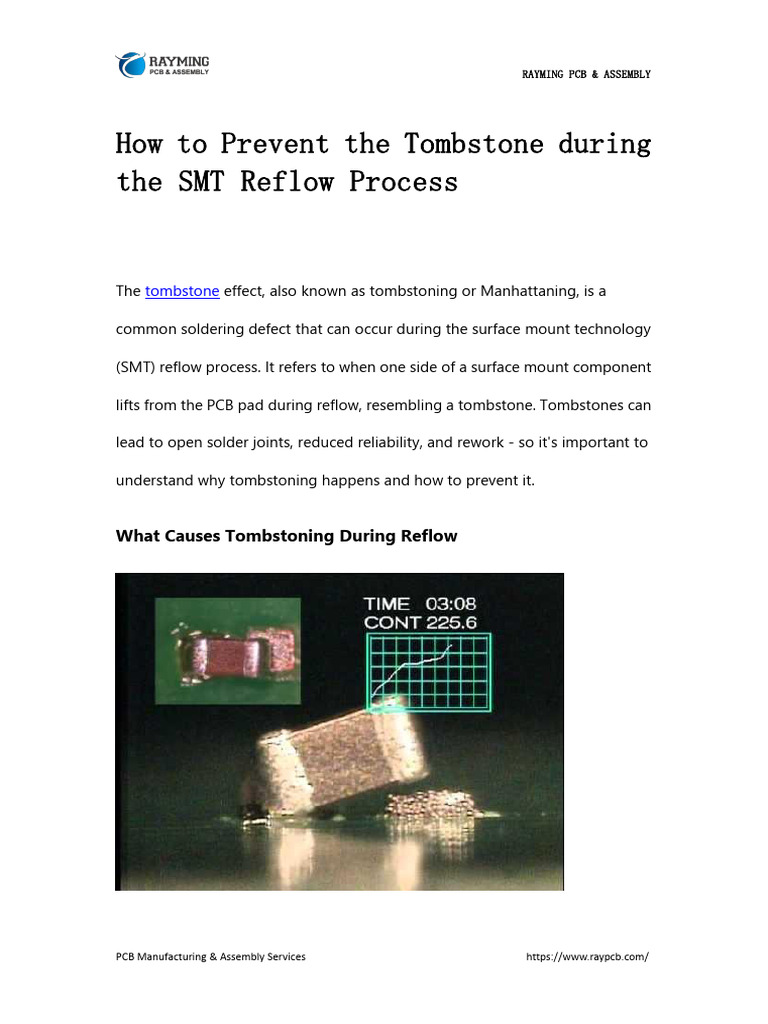 Preventing Tombstone Defects in SMT | PDF | Printed Circuit Board ...
