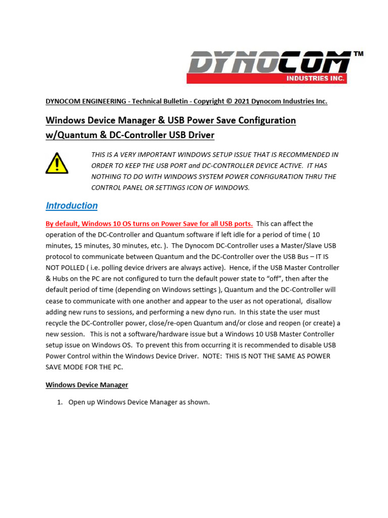 Windows 10 USB Power Save Configuration | PDF | Usb | Windows 10