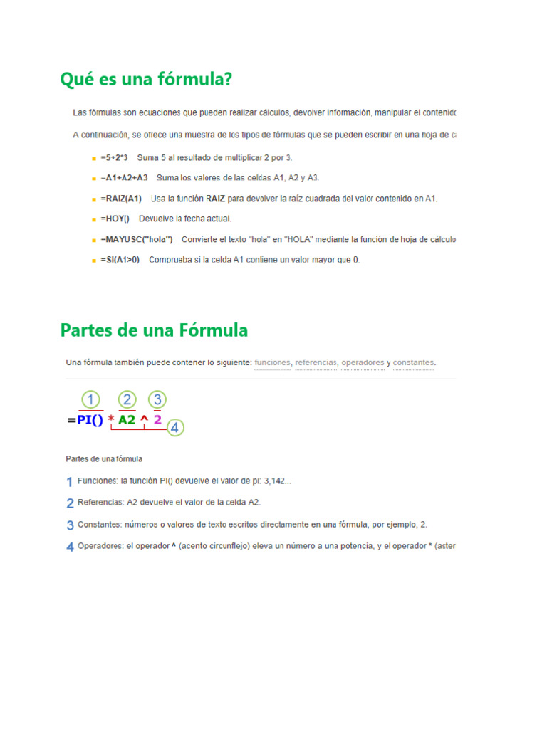 Cómo insertar fórmulas en Excel | PDF | Fórmula | Microsoft Excel