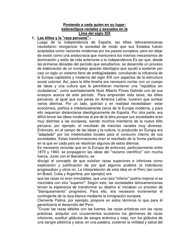Poniendo A Cada Quien en Su Lugar | PDF | Raza (categorización humana ...