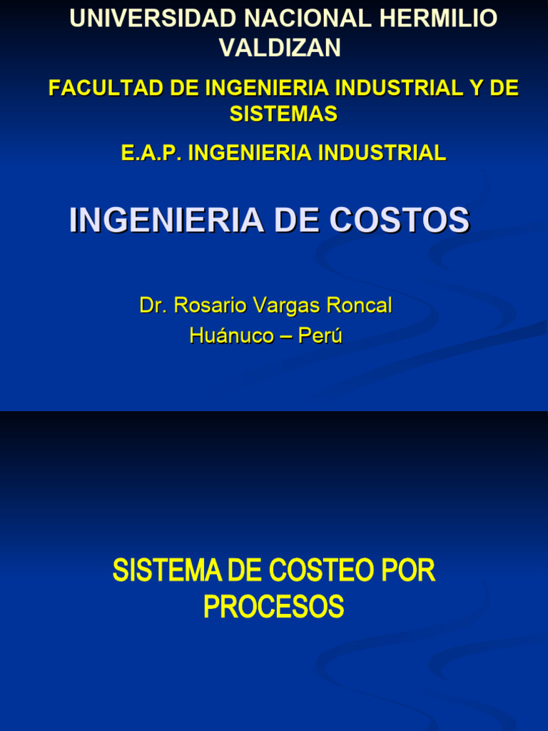 04 Costos Por Procesos | PDF | Inventario | Business