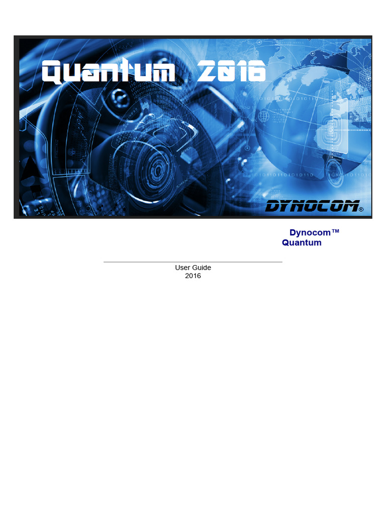 Quantum User Guide | PDF | Torque | Microsoft Windows