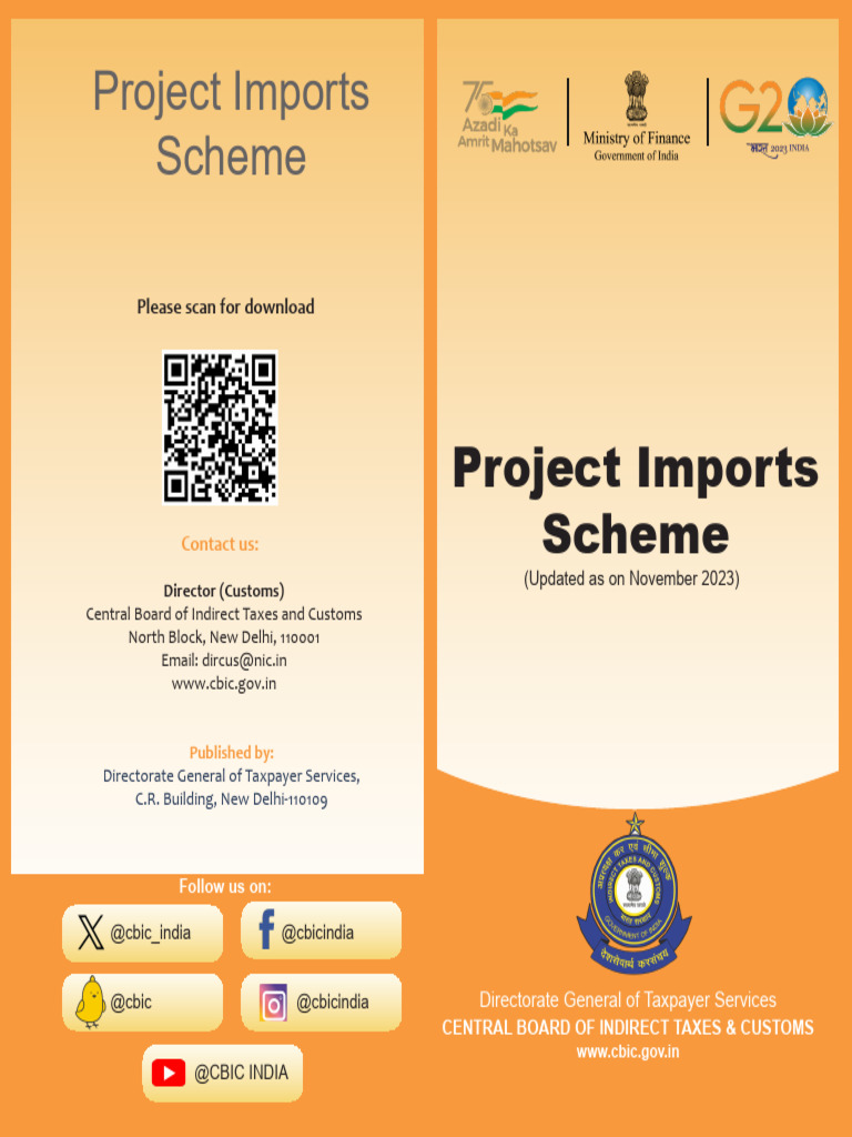 Project-Import Scheme Nov | Download Free PDF | Customs | Taxes