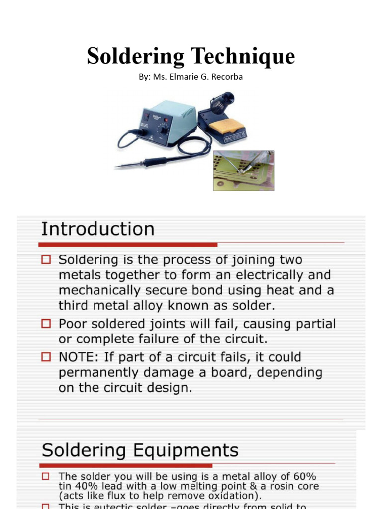 2.2 - Soldering Technique | PDF