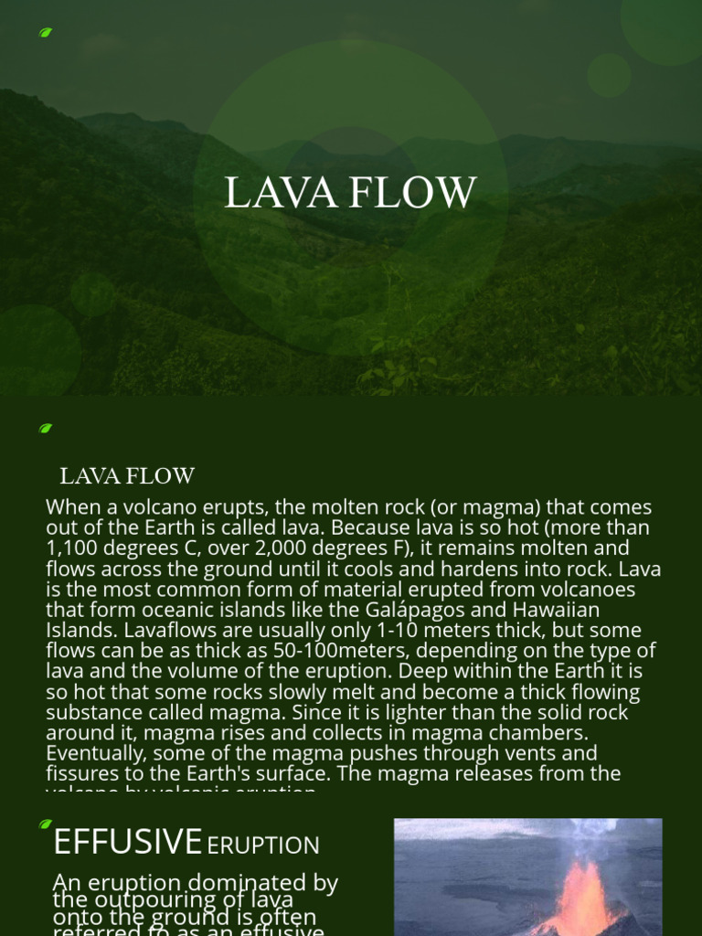 Lava Flow | PDF | Types Of Volcanic Eruptions | Lava