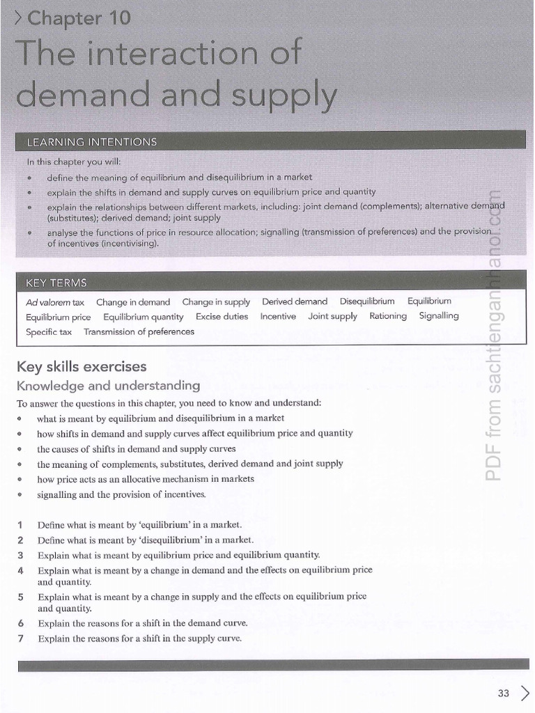 AS Economics Workbook Chapter 10 Exercises | PDF
