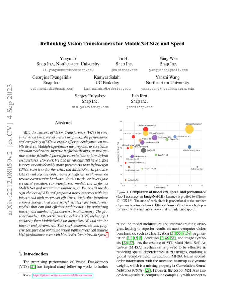 Li Et Al 2022 Rethinking Vision Transformers For Mobilenet Size
