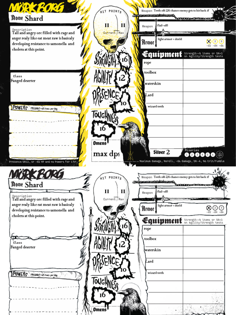 RPG Character Stats and Equipment | PDF | Role Playing Games | Gaming