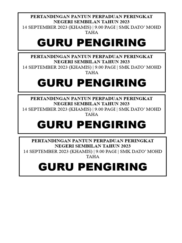 Sticker Sampul Surat | PDF