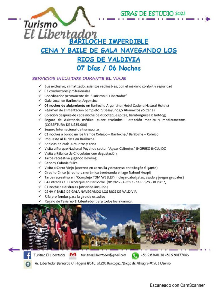 TL Bariloche Imperdible 2018 7D 6N 2023 | PDF