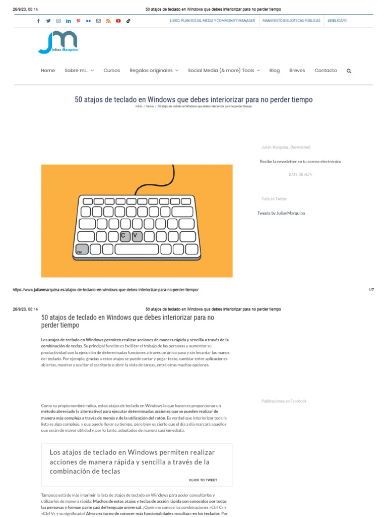 50 atajos de teclado esenciales en Windows | PDF | Ventana (informática ...