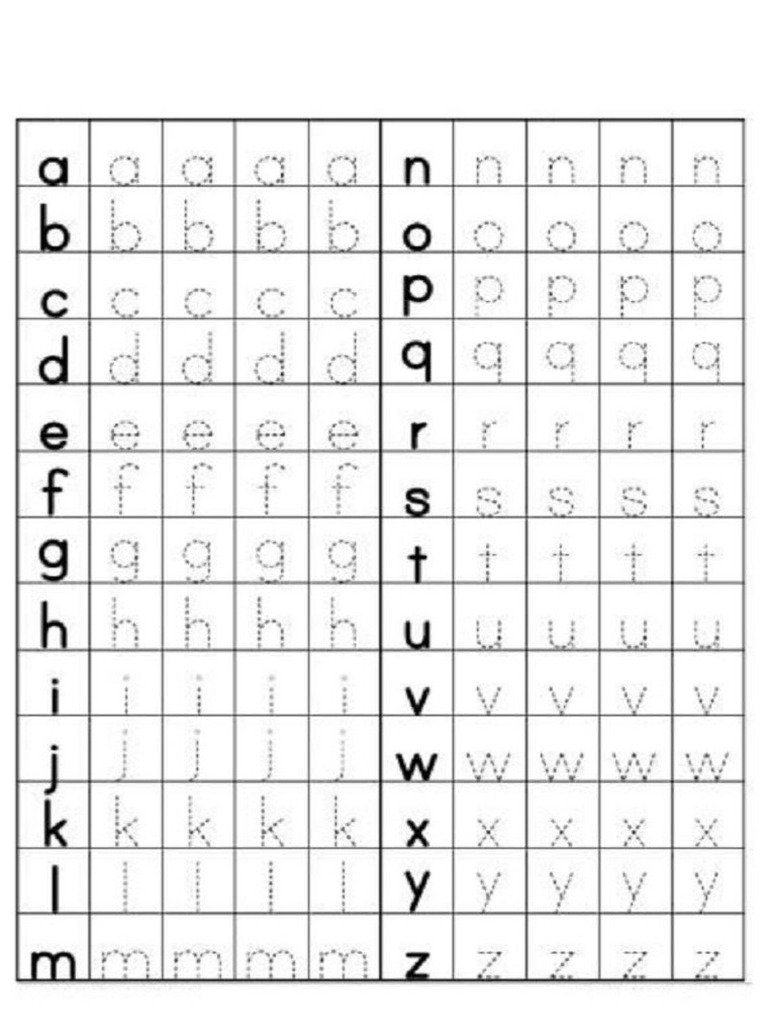 Alphabet Letter Tracking-Printable Home Study Worksheet A86 | PDF