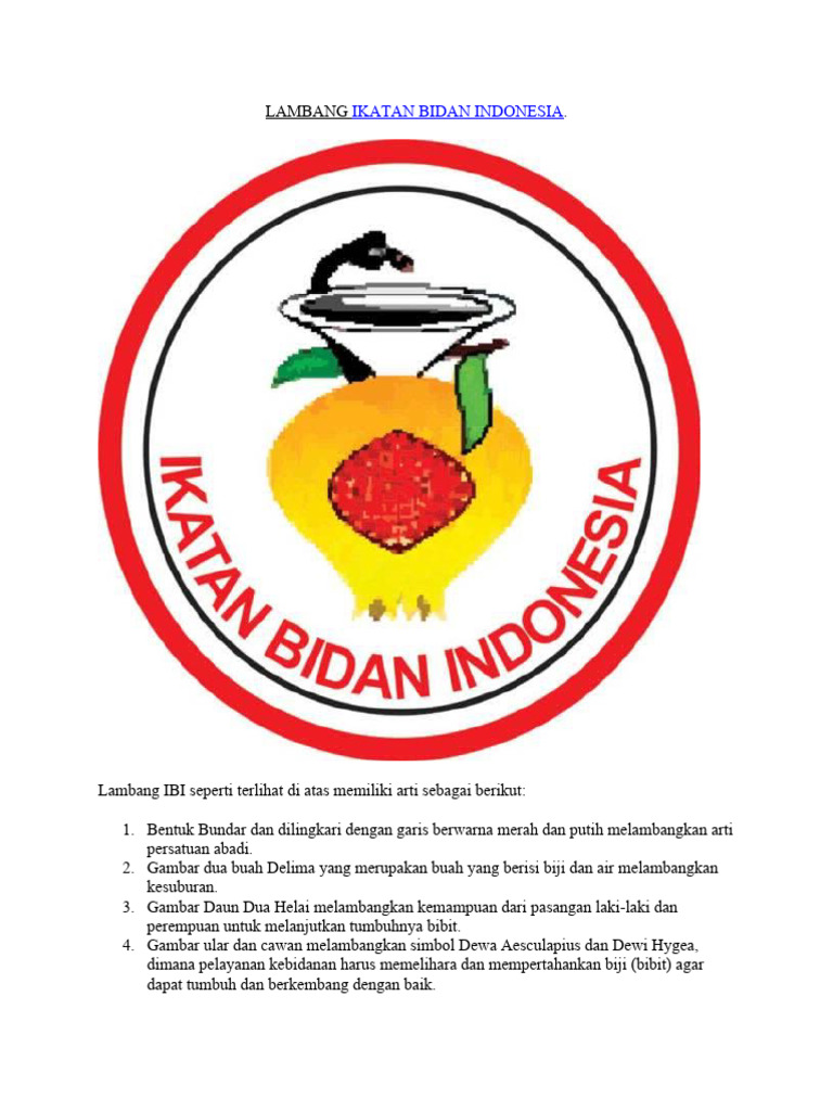 Lambang Ikatan Bidan Indonesia | PDF