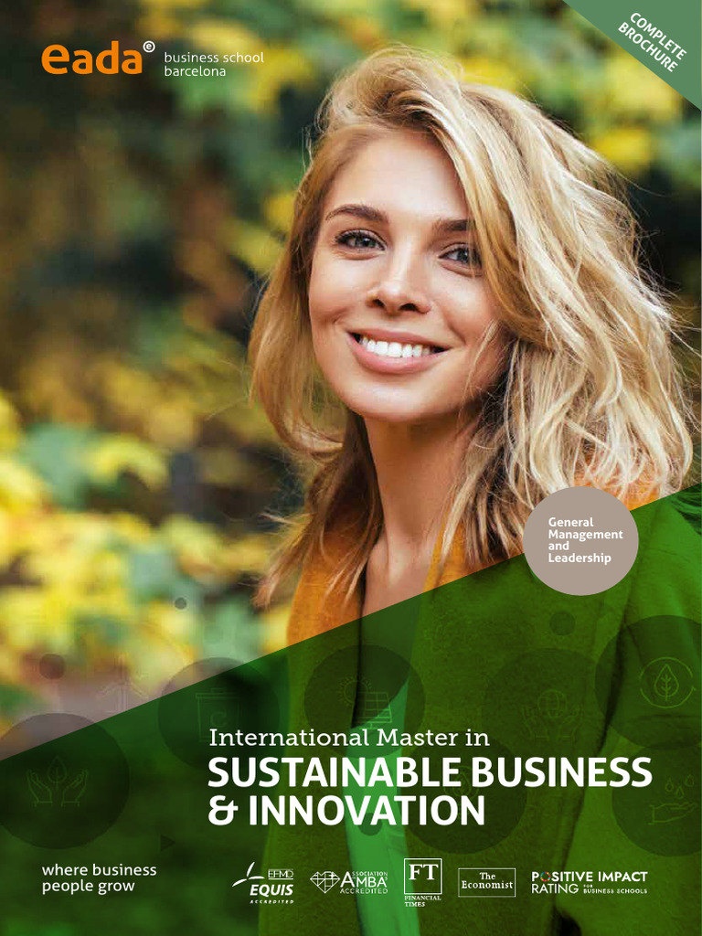 Folleto MSTBI Master in Sustainable Business and Innovation Eada ...