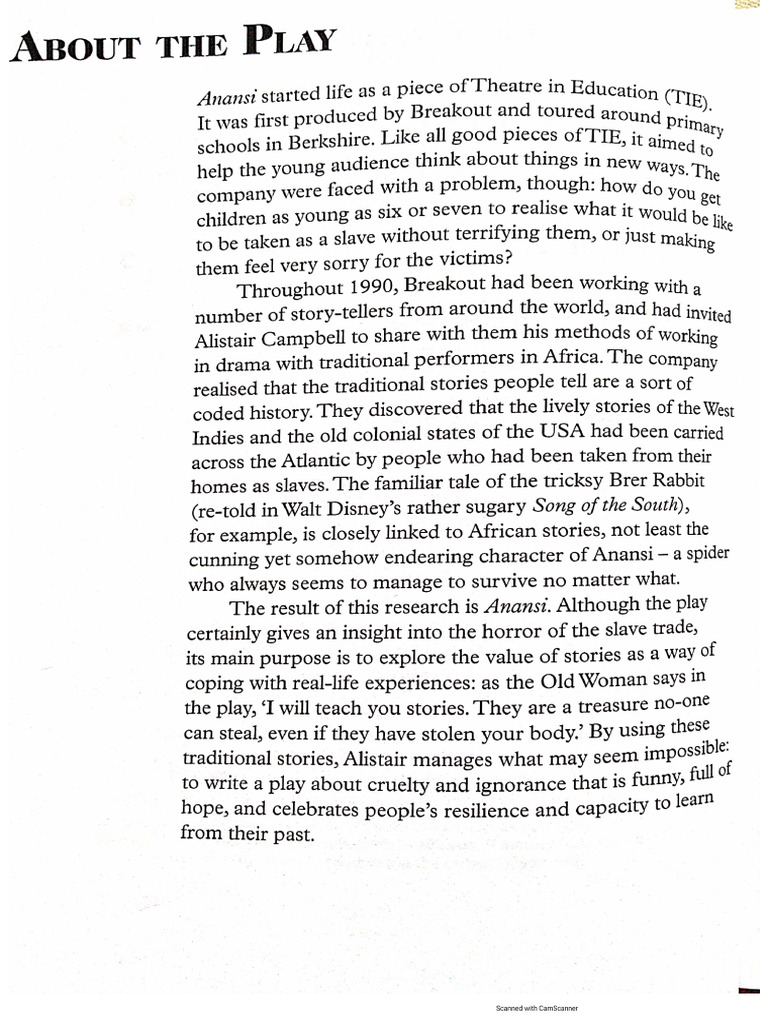 Anansi by Alistair Campbell | PDF