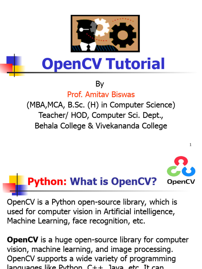 OpenCV Tutorial | PDF | Computational Neuroscience | Emerging Technologies