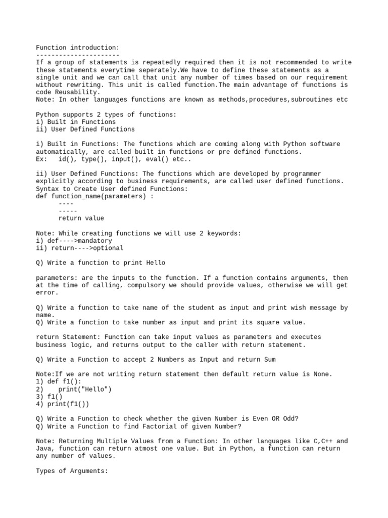 Functions | PDF | Parameter (Computer Programming) | Systems Engineering Functions | PDF | Parameter (Computer Programming) | Systems Engineering