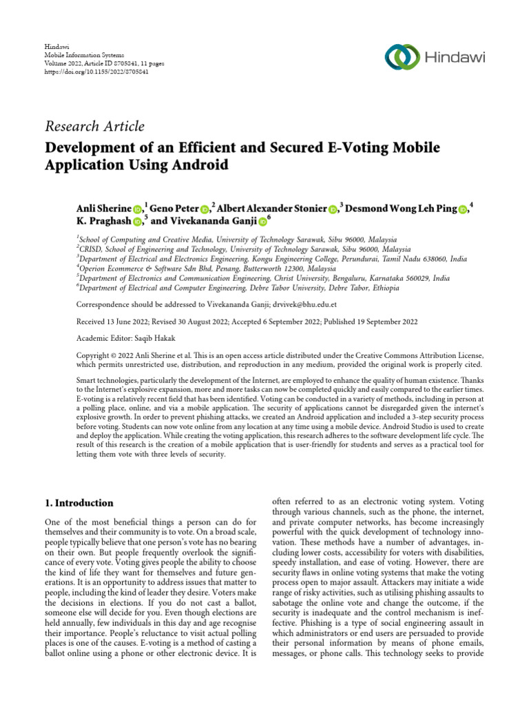 E Voting Thesis | PDF | Electronic Voting | Mobile App
