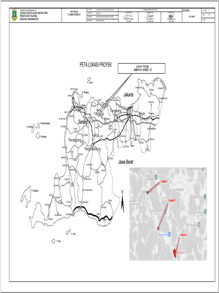 Peta Lokasi Proyek Banten-Tangerang | PDF