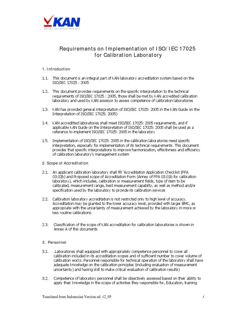 ISO/IEC 17025 Calibration Lab Requirements | PDF | Calibration | Capacitor