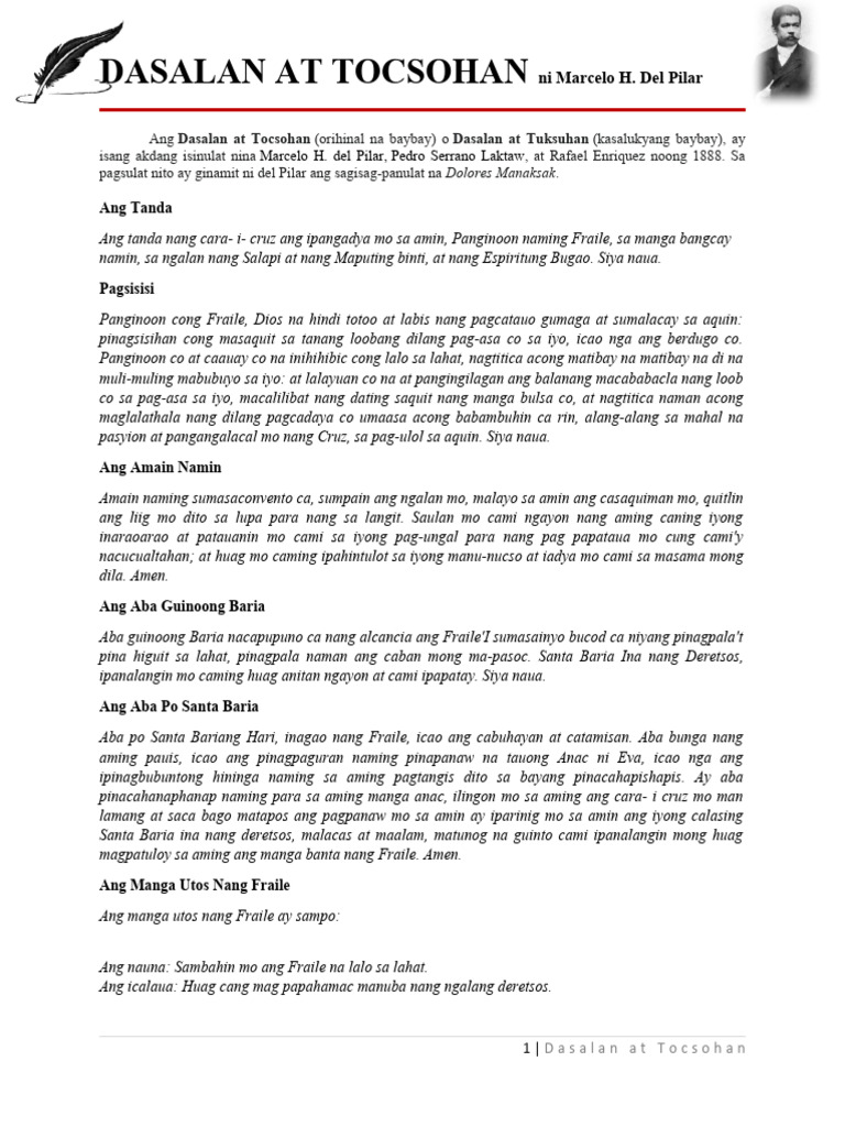 Dasalan at Tocsohan | PDF
