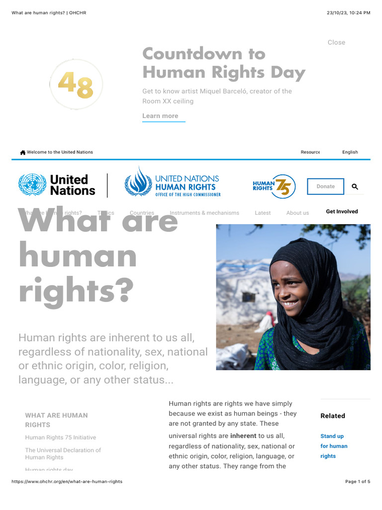What Are Human Rights? - OHCHR | PDF | Human Rights | Rights