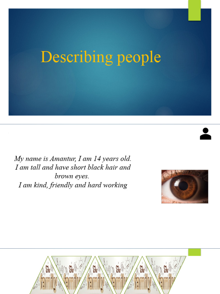Describing People. | PDF