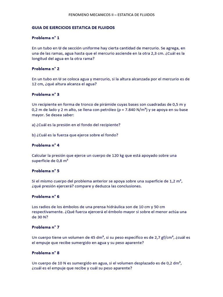 Eje 2 - Ejercicios Material Apoyo | PDF | Densidad | Líquidos