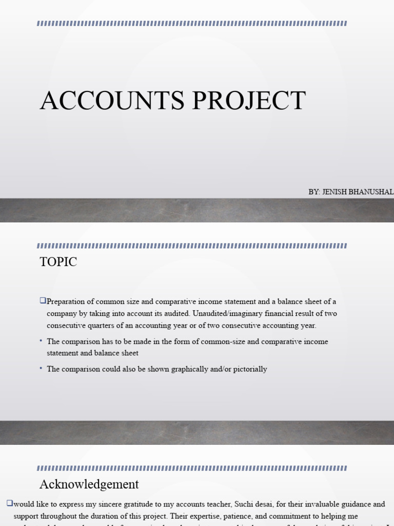 Accounts Project Jenish | PDF | Balance Sheet | Equity (Finance)