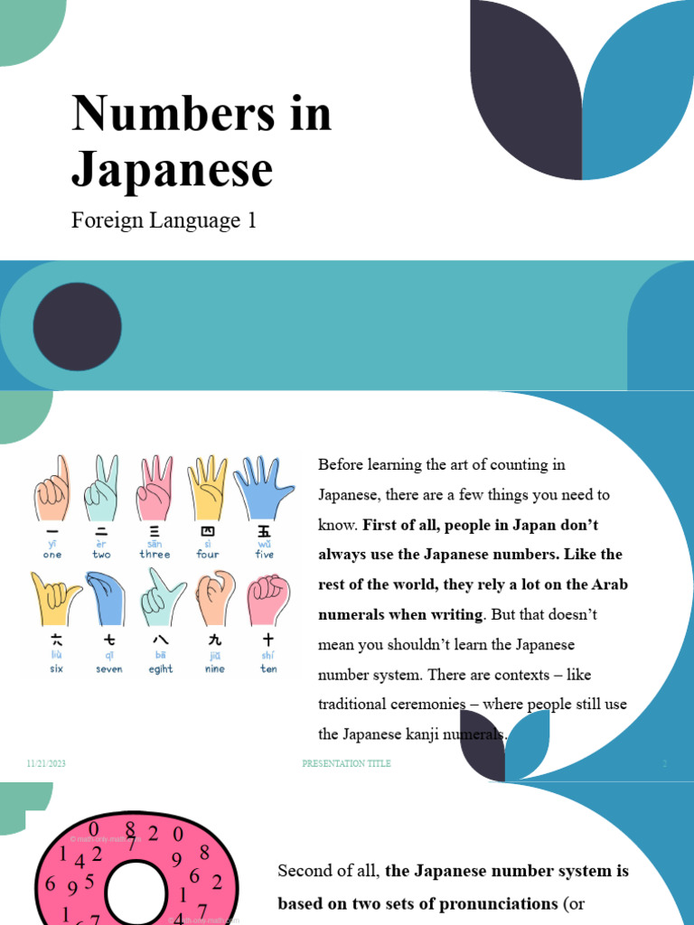 Numbers in Japanese | PDF | Kanji | Languages Of Taiwan