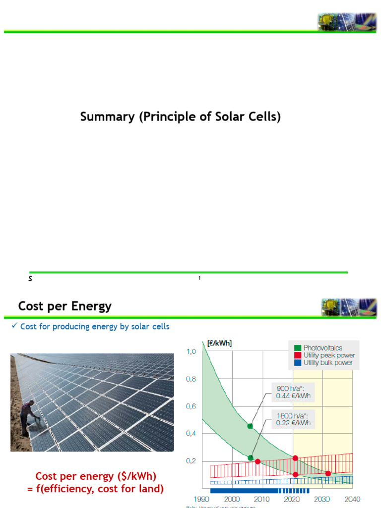 Understanding Solar Cell Efficiency and Types | PDF | Solar Cell | Thin ...