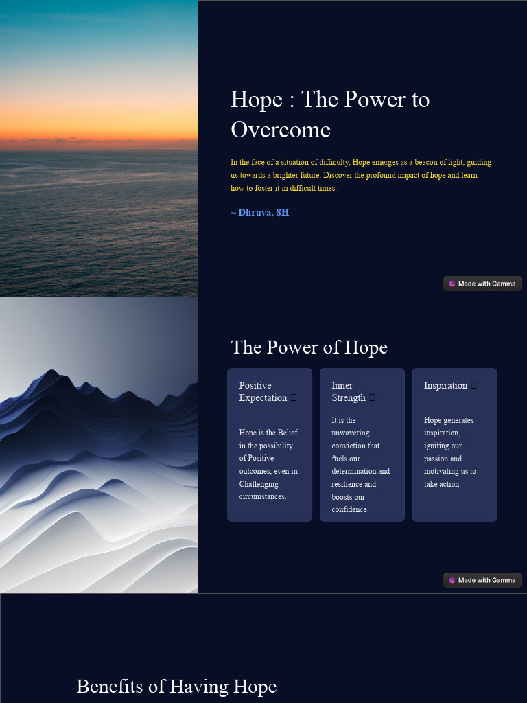 Benefits of Cultivating Hope | PDF | Hope | Goal Setting