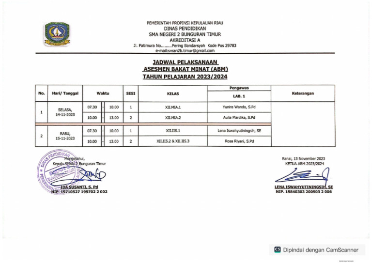 Jadwal ABM 2023 | PDF