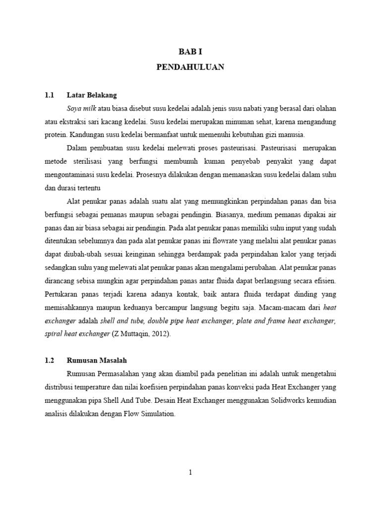 Bab I Analisa Perbandingan Laju Aliran Massa Pada Aliran Masuk Sari ... Bab I Analisa Perbandingan Laju Aliran Massa Pada Aliran Masuk Sari ...