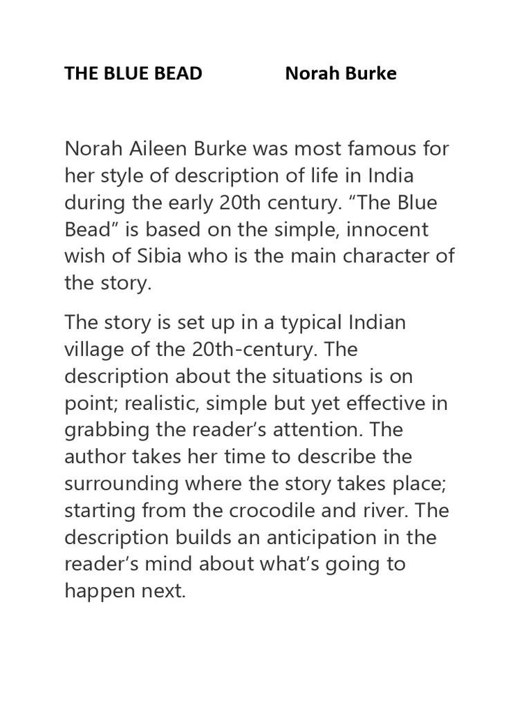 THE BLUE BEAD Norah Burke | PDF | Crocodile