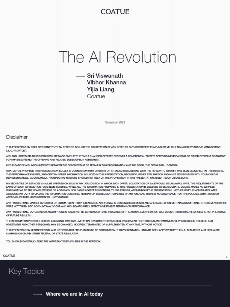 Coatue AI Full Report (Nov-2023) VF | PDF | Artificial Intelligence | Intelligence (AI) & Semantics