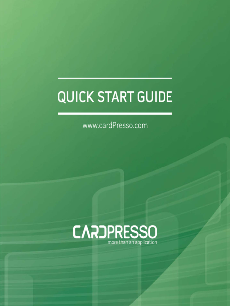 Quick Start Guide Cardpresso | PDF