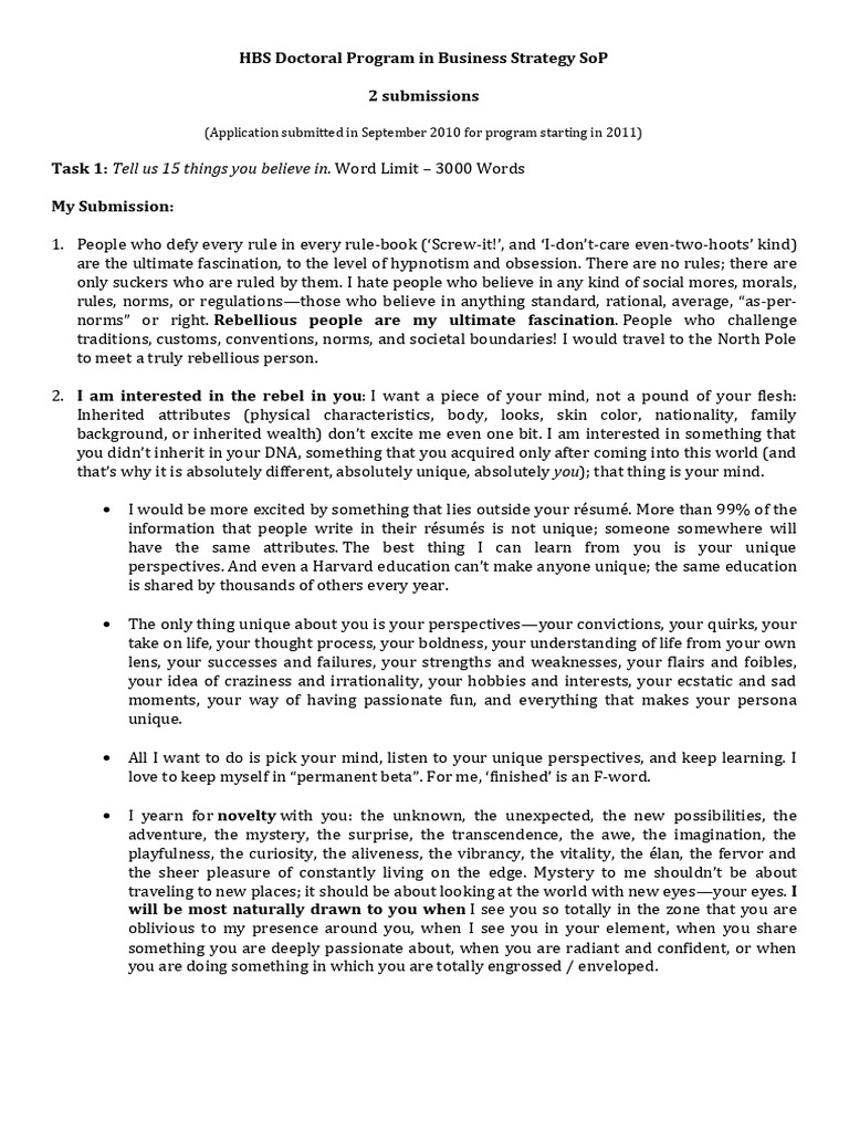 HBS Essays - Sandeep Gupta | PDF | Cognition HBS Essays - Sandeep Gupta | PDF | Cognition