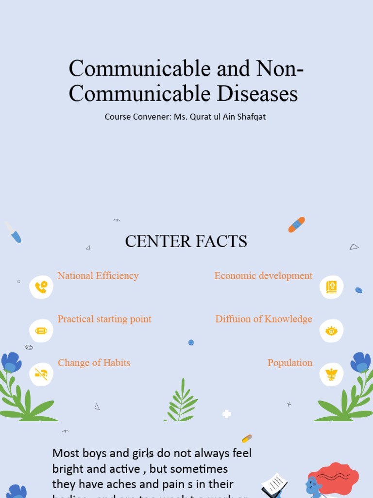 Communicable vs Non-Communicable Diseases | PDF | Non Communicable ...