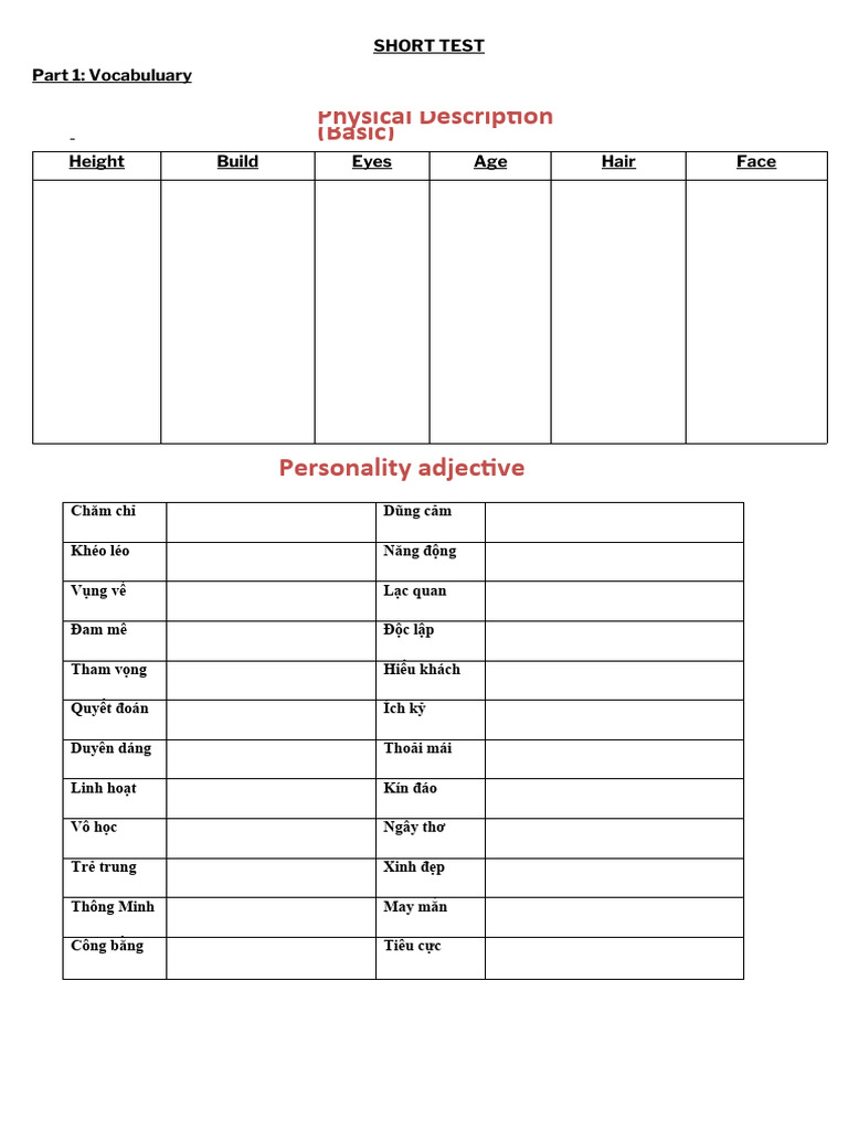 Human Test - New - Version 3 | PDF