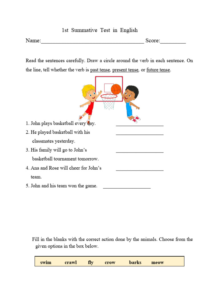 1st Summative Test in English Q2 | PDF