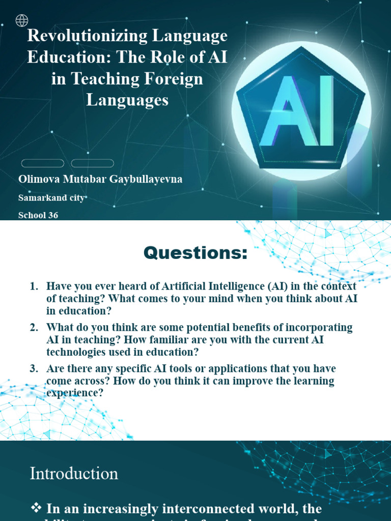 AI in Teaching | PDF | Artificial Intelligence | Intelligence (AI ...