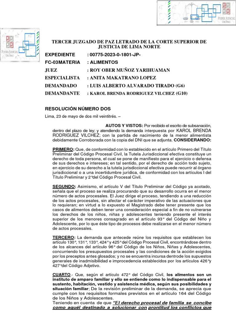 Resolucion #2 - Grupo 6 VS Grupo 10 | PDF | Ley procesal | Demanda judicial Resolucion #2 - Grupo 6 VS Grupo 10 | PDF | Ley procesal | Demanda judicial
