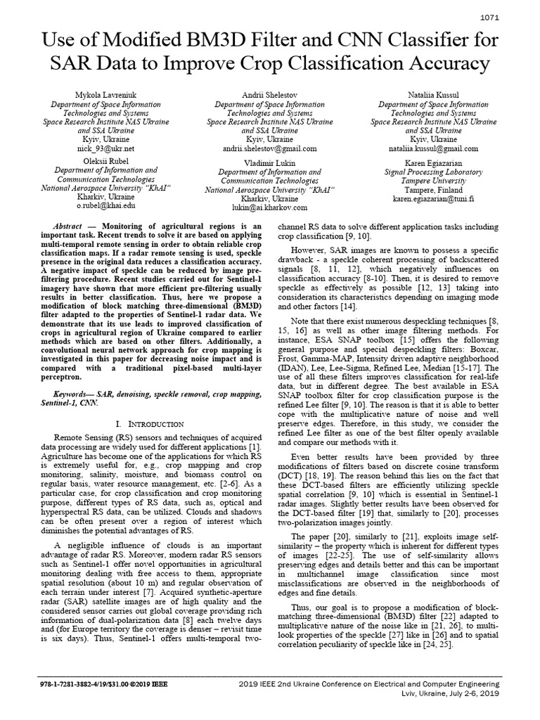 bm3d CNN Crops | PDF | Statistical Classification | Normal Distribution