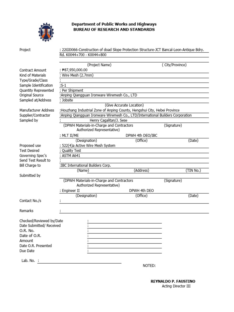 BRS Sample Card Format | PDF