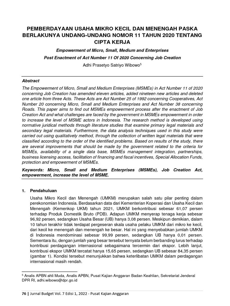 5 Jurnal+vol 7+edisi+1-90-109 | PDF | Small And Medium Sized Enterprises | Economy Related ...