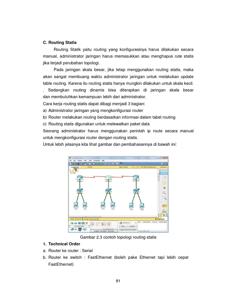Konfigurasi Routing Statis dan Dinamis | PDF