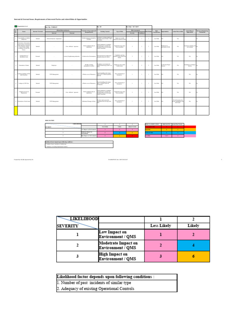 Organization Level - Internal & External Issues& Requirements of ...
